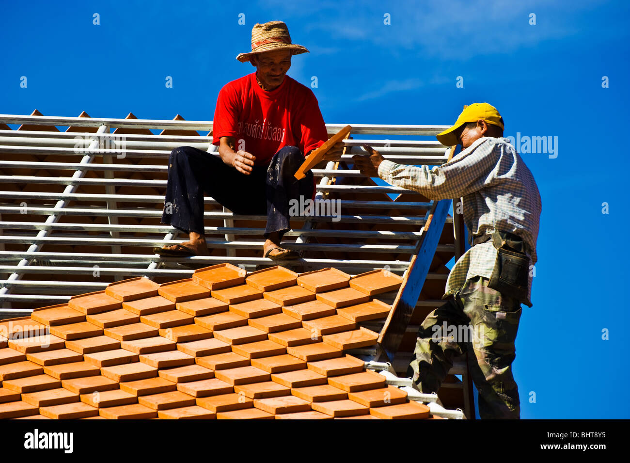 Up on the Roof Stock Photo - Alamy