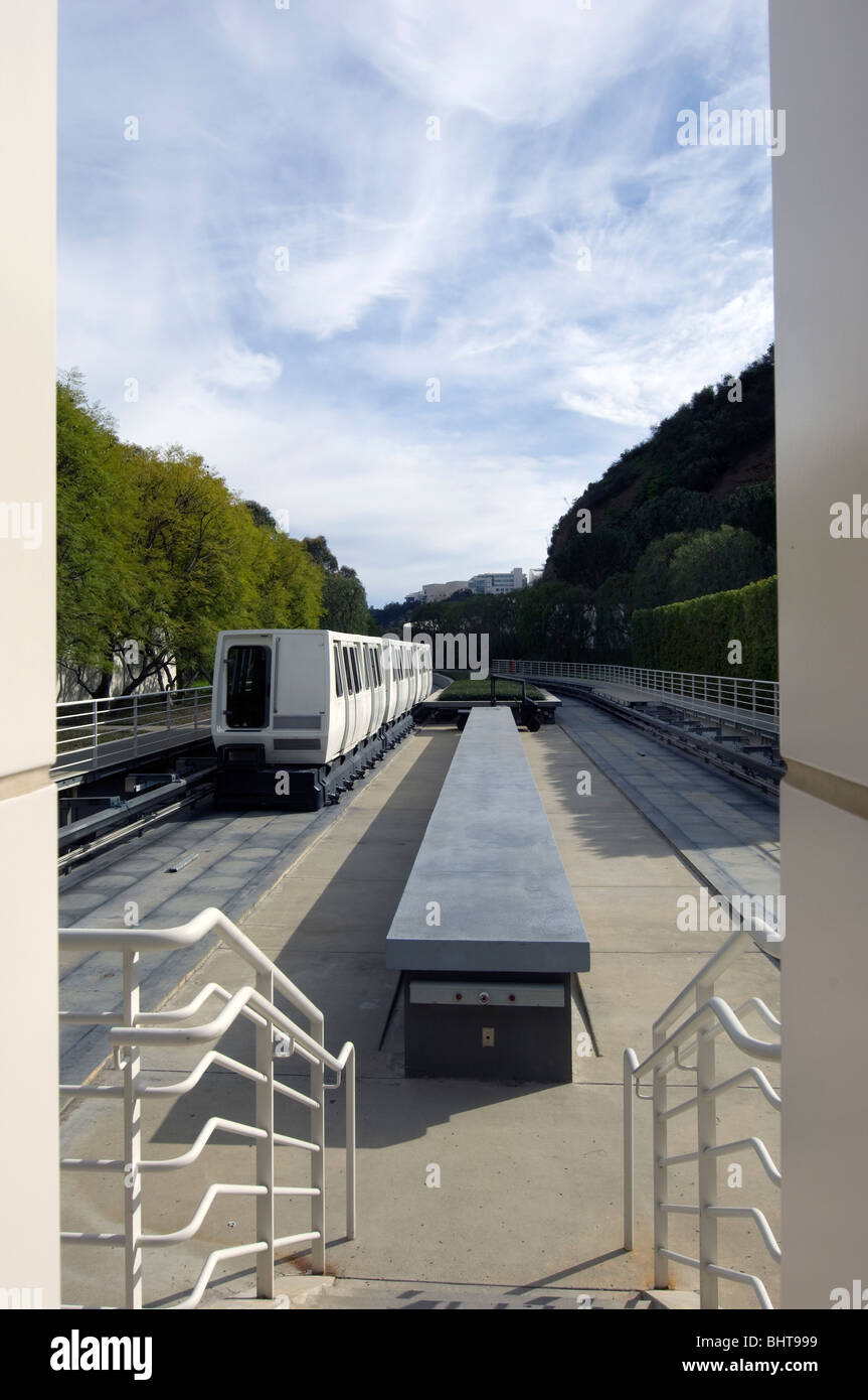 Tramway car at the Getty Center for the Arts Stock Photo - Alamy