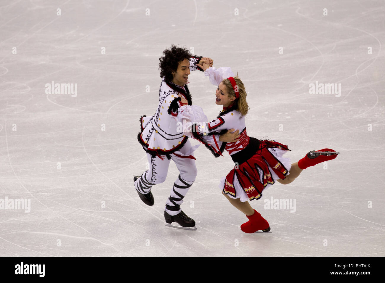 Tanith Belbin and Benjamin Agosto (USA)competing in the Figure Skating ...
