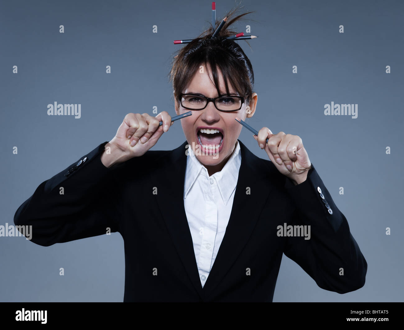 beautiful business woman breaking on isolated background Stock Photo ...