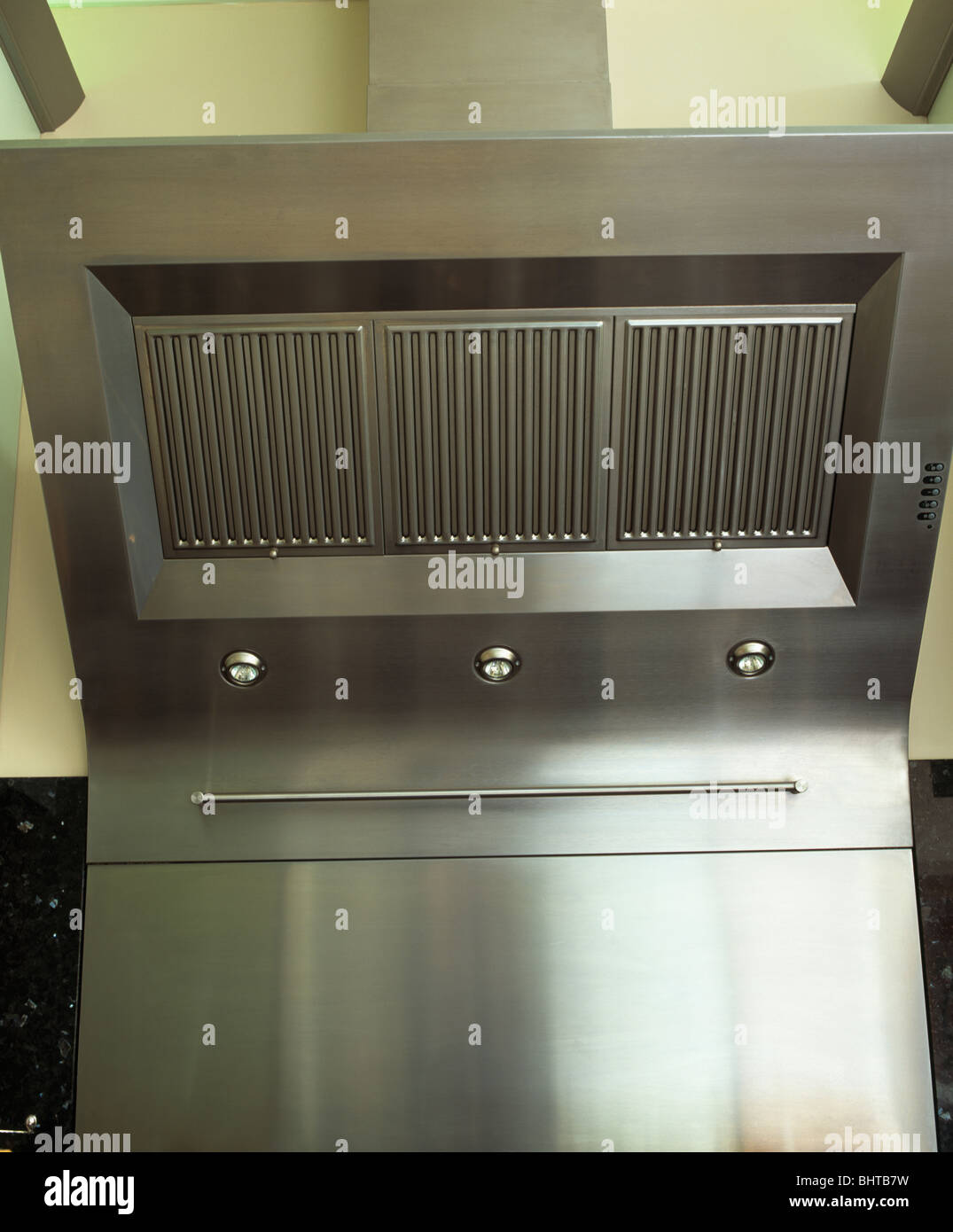 Close-up upward view of stainless-steel extractor Stock Photo - Alamy