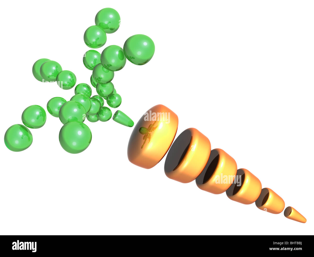 Isolated illustration of a deconstructed stylized carrot Stock Photo ...