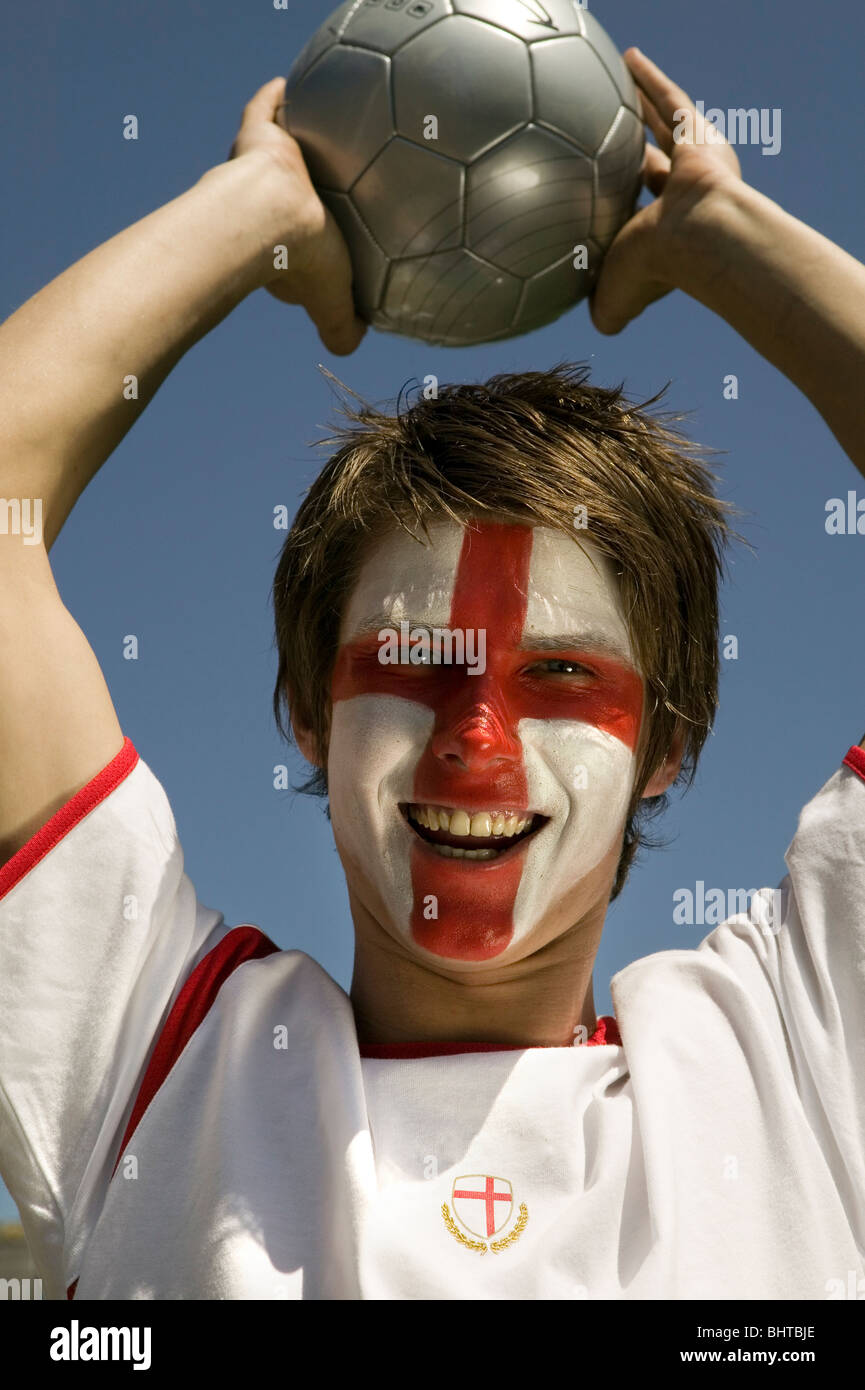 St georges flag on face hi-res stock photography and images - Alamy