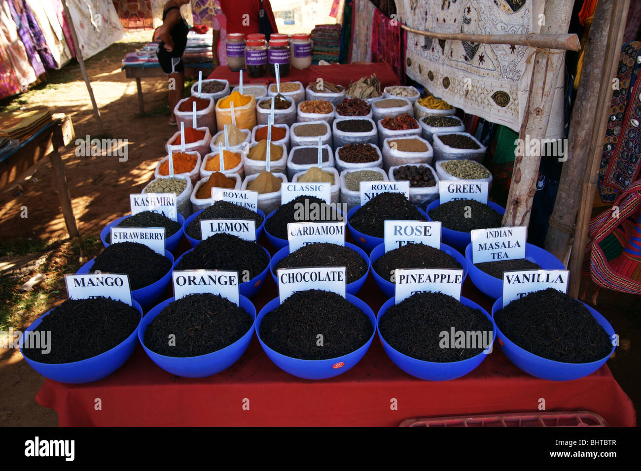 Anjuna Market Arpora Goa India Stock Photo - Alamy