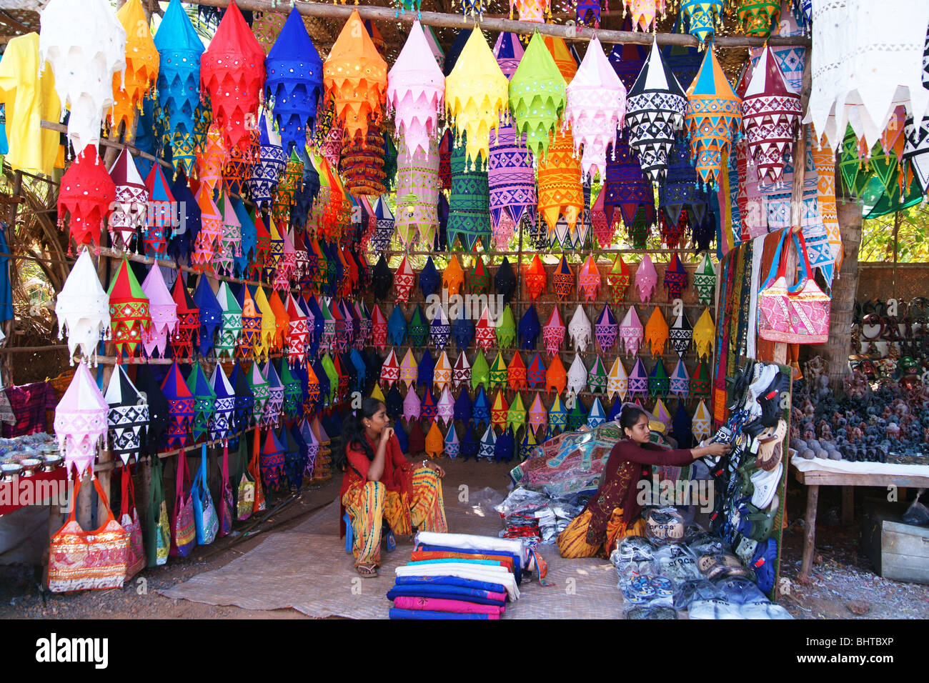 Anjuna Market Arpora Goa India Stock Photo - Alamy