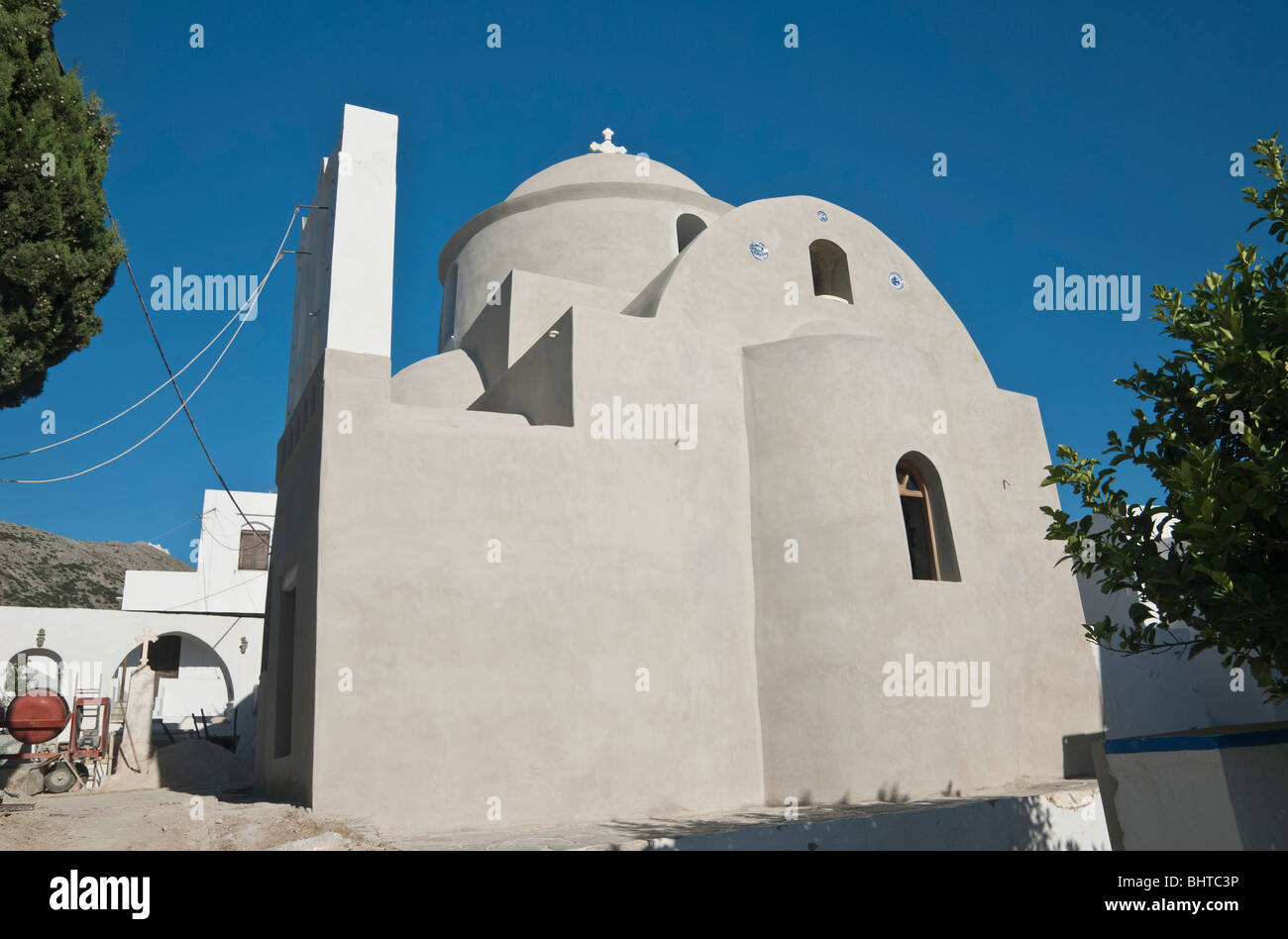 Building a new church in Greece Stock Photo - Alamy