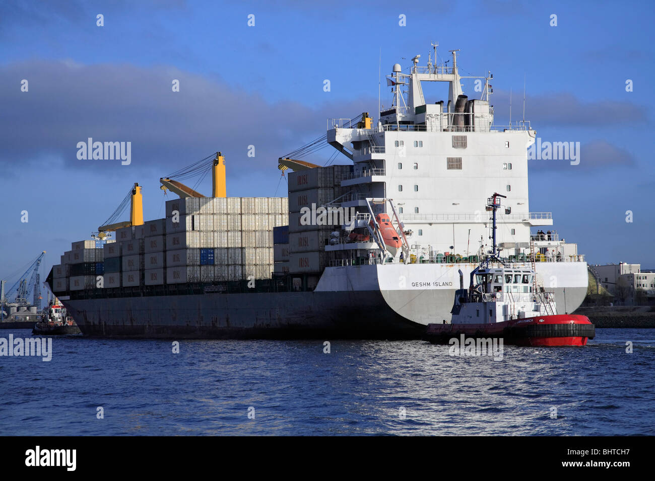 Iranian container ship at Hamburg harbor Stock Photo - Alamy