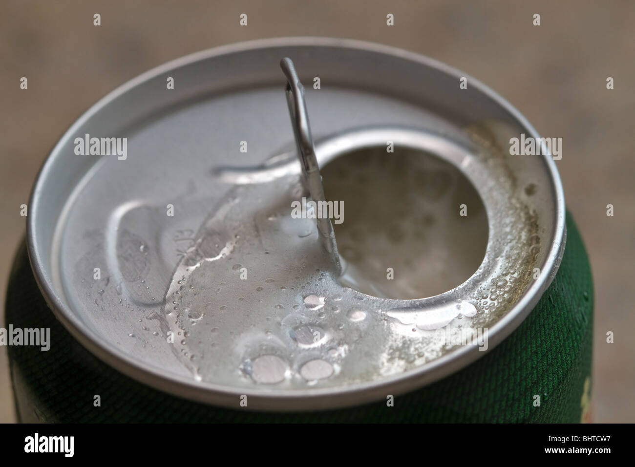 Open can of lager Stock Photo - Alamy