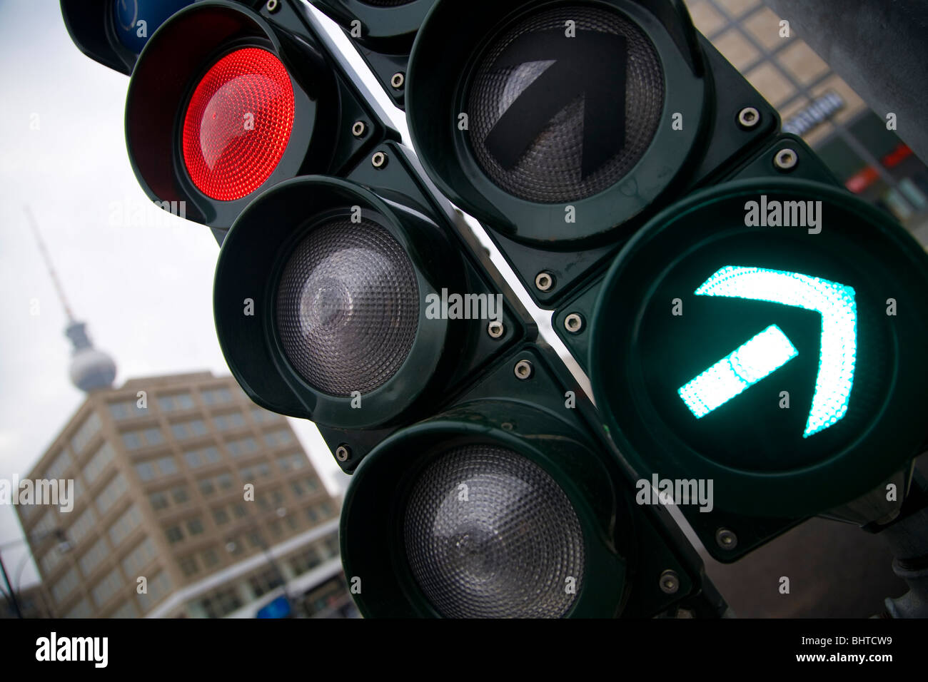 Bicycle Traffic Lights Stock Photo - Alamy