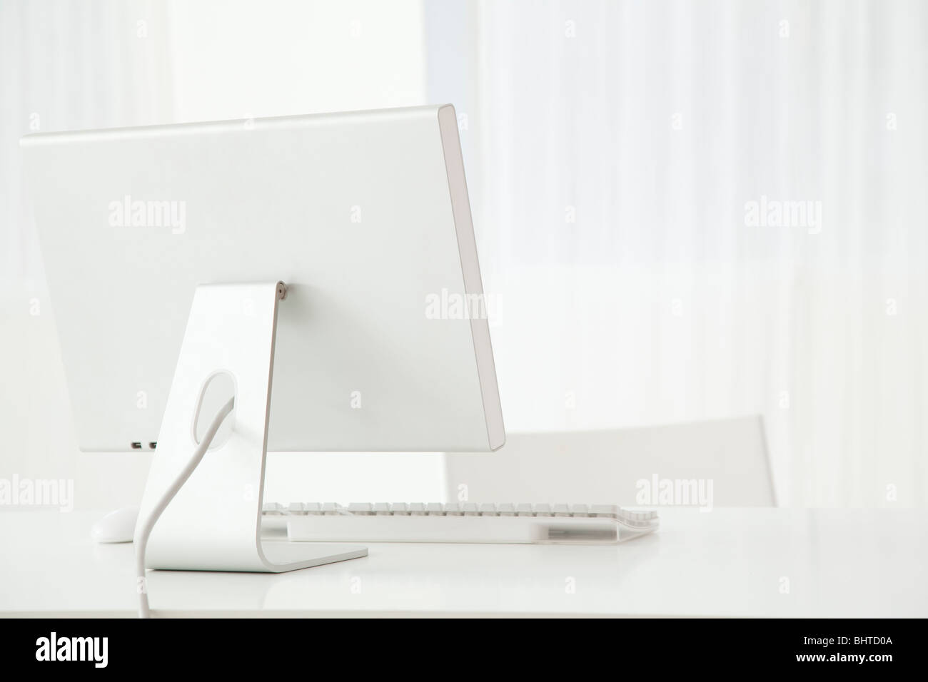 Smart horizontal indoors office chair pc desktop absence hi-res stock ...