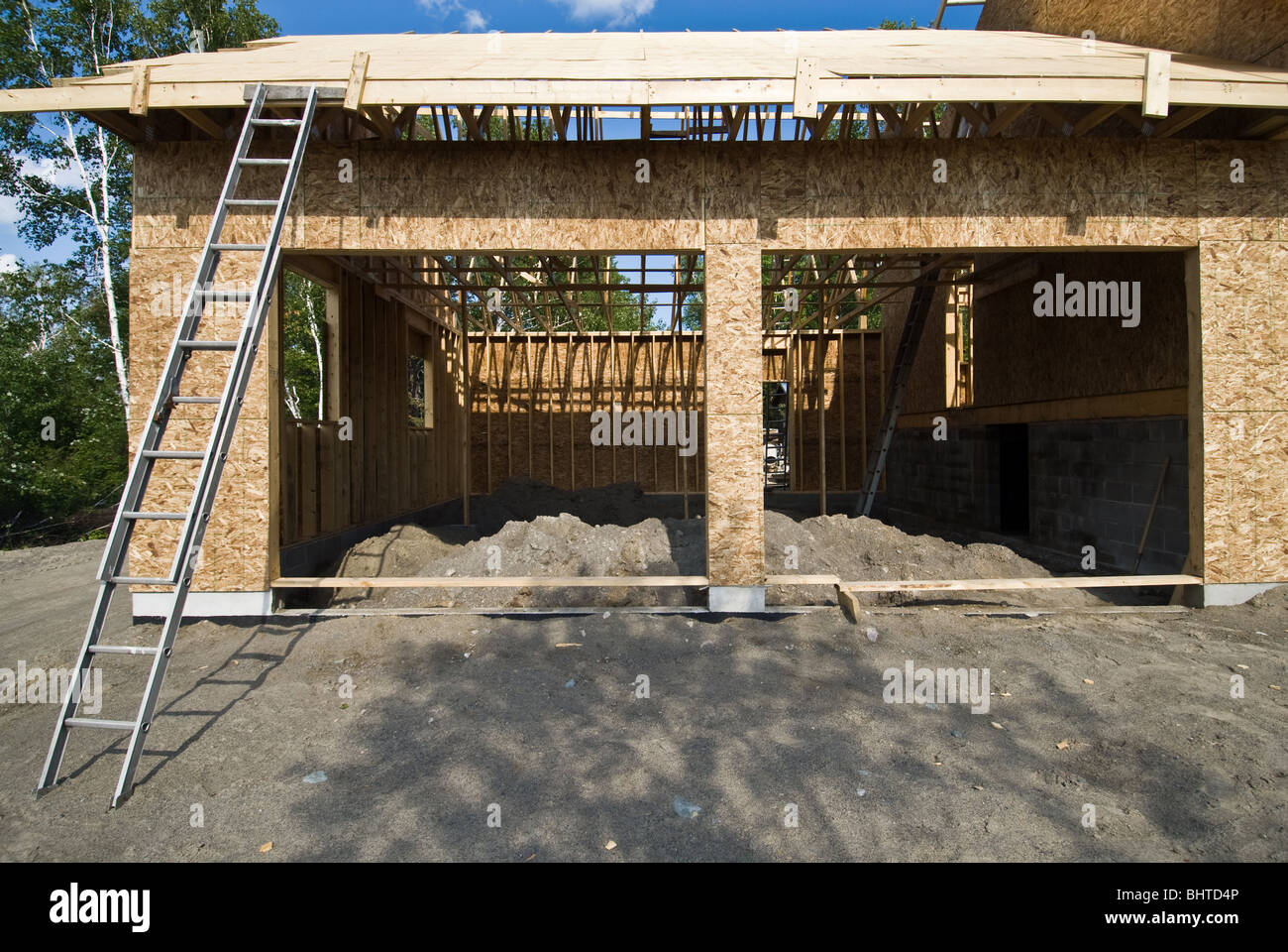 A residential garage under construction Stock Photo - Alamy