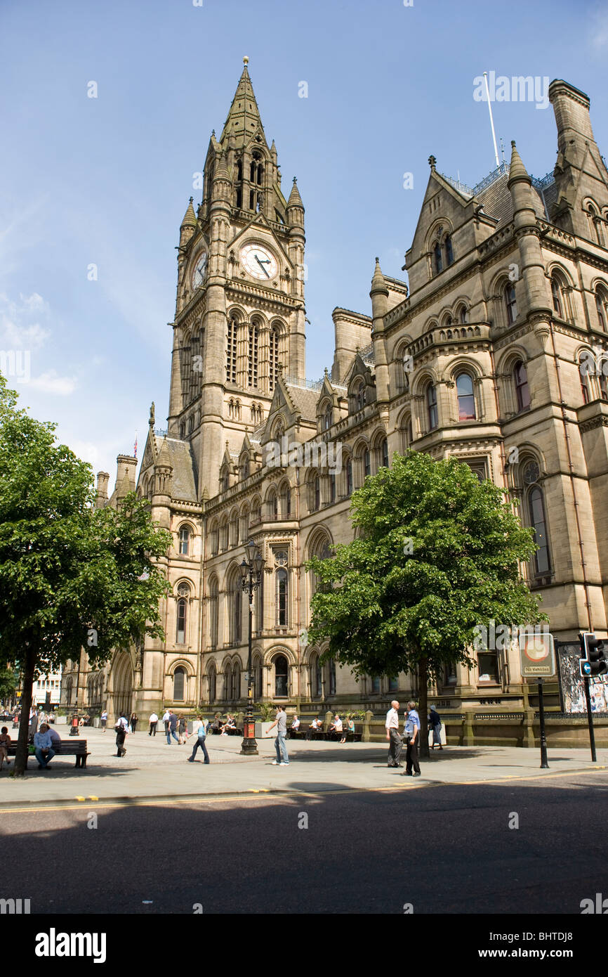 Town Hall and Albert Square, Manchester Stock Photo - Alamy