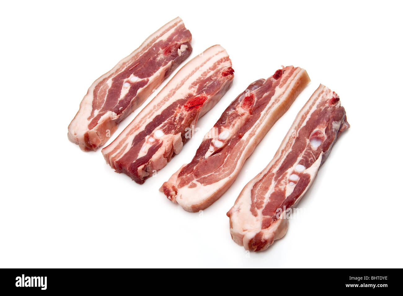 Belly pork uncooked isolated on a white studio background Stock Photo ...
