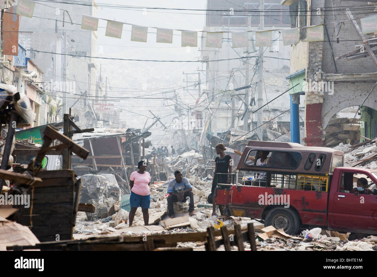 The destroyed capital city after a 7.0 Mw earthquake struck Haiti on ...