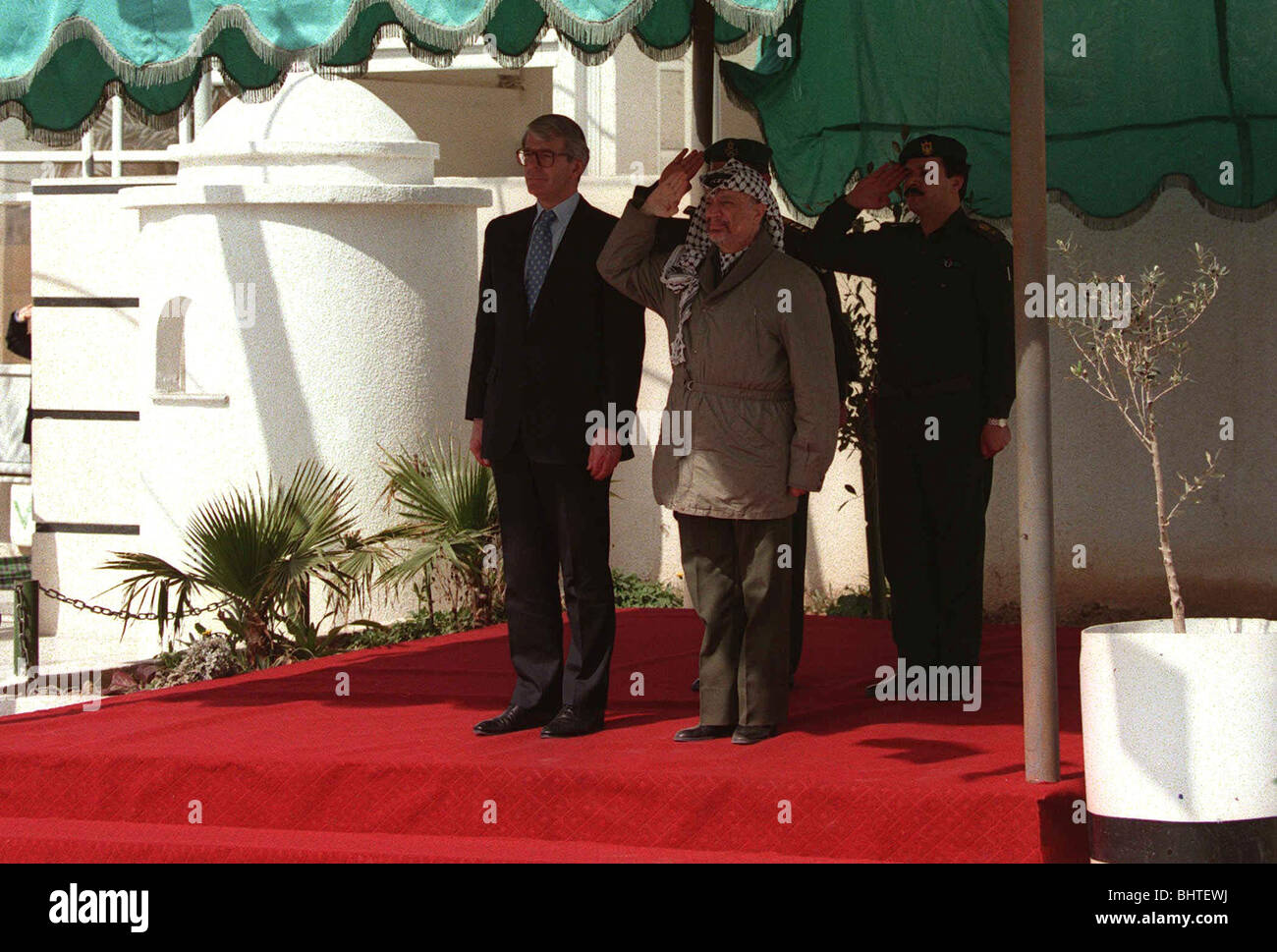 JOHN MAJOR PM & YASSER ARAFAT MEET IN GAZA PRIME MINISTER & PLO ...
