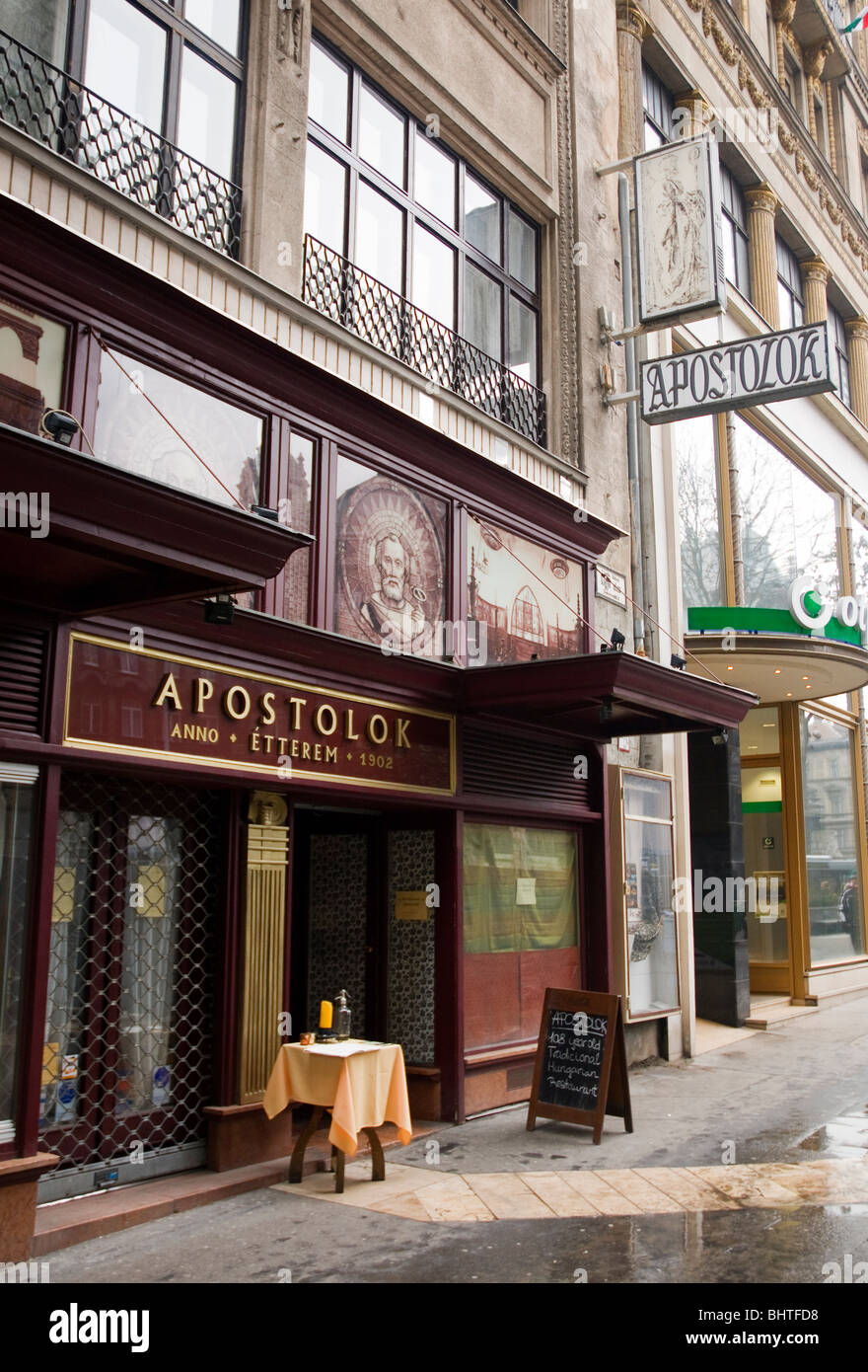 The Apostolok Restaurant, Budapest, Hungary Stock Photo - Alamy