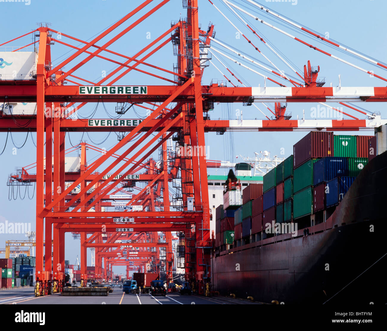 Aomi Container Terminal, Koto, Tokyo, Japan Stock Photo - Alamy