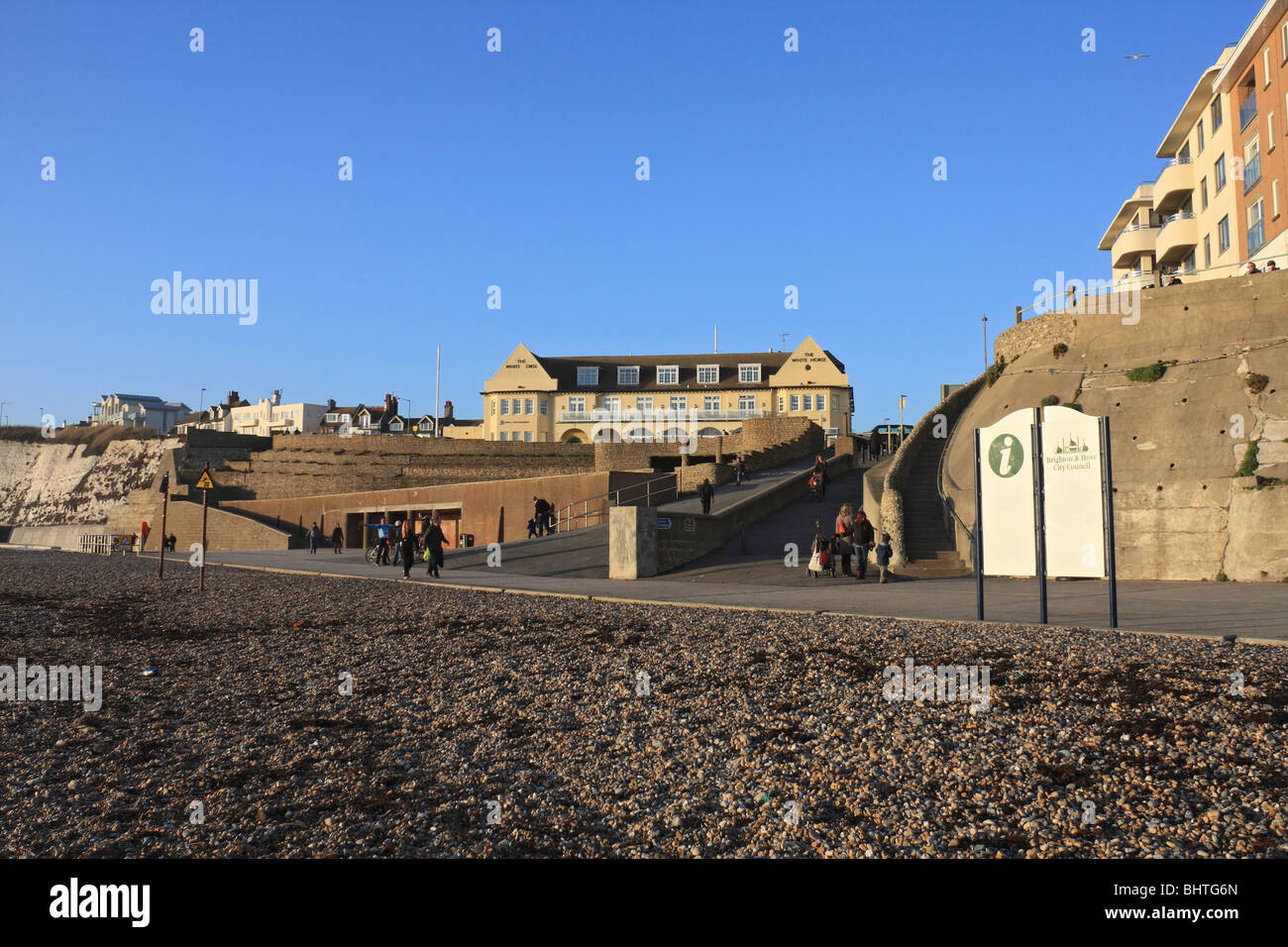 The undercliff walk at Rottingdean East Sussex, England, UK Stock Photo ...