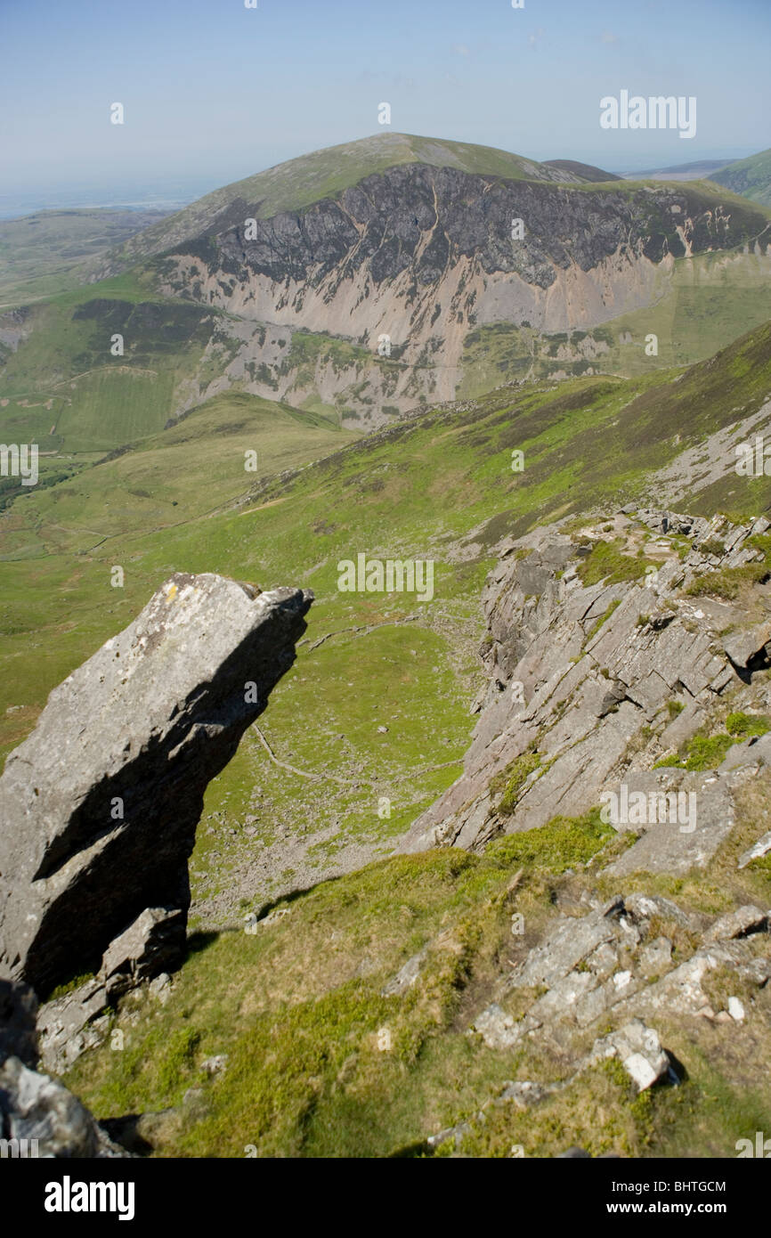 Nantlle Ridge above the village of Rhyd Ddu in Snowdonia Stock Photo ...
