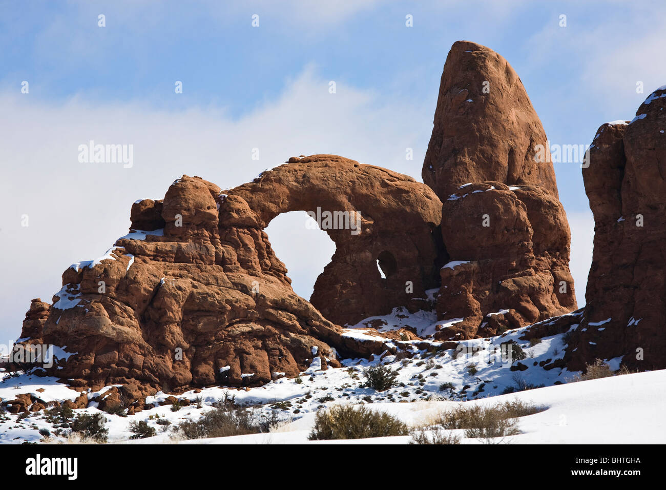 Turret Arch at Arches National Park, Utah Stock Photo - Alamy