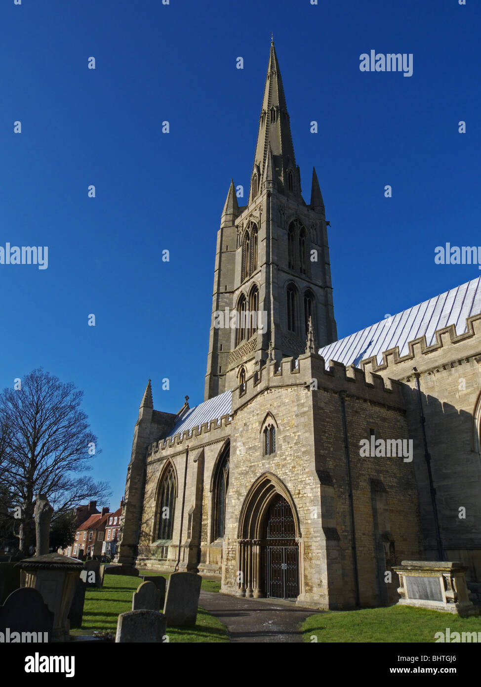 St Wulframs Church Grantham Lincolnshire High Resolution Stock ...