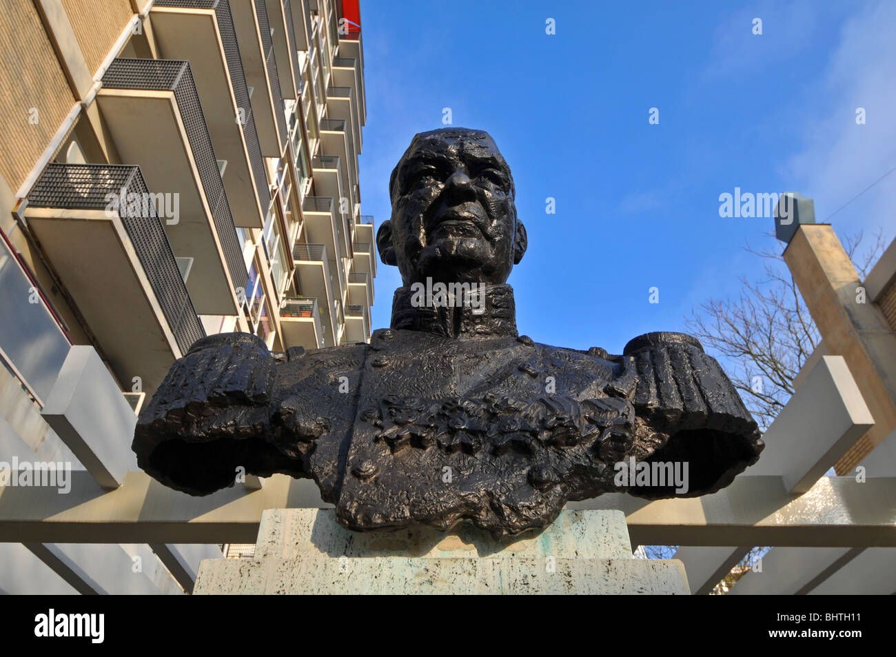 Statue of Admiral Karel Willem Frederik Marie Doorman in Rotterdam ...