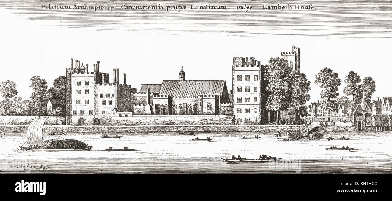 Lambeth Palace, Lambeth, London, England during the reign of Charles I ...