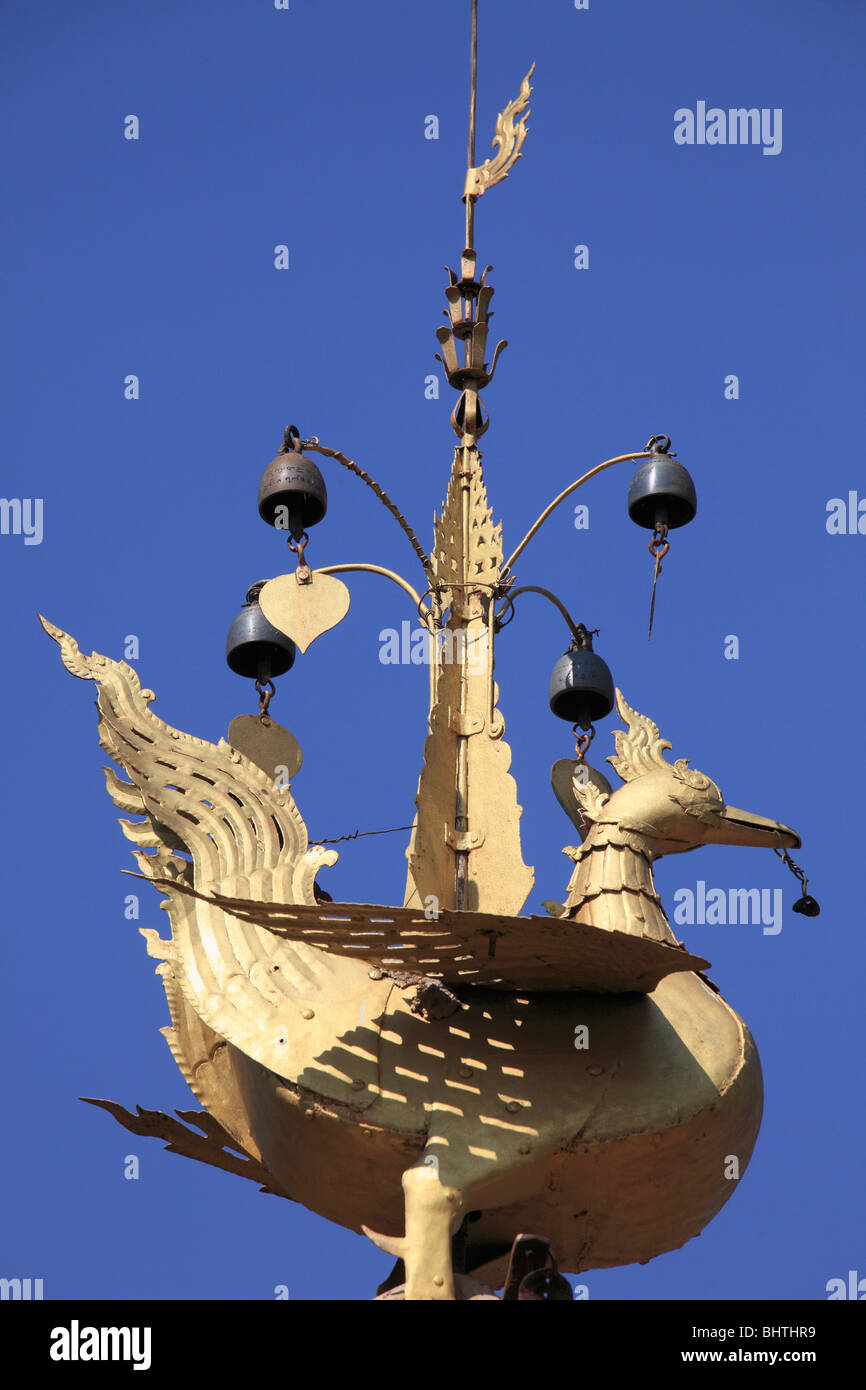 Myanmar, Burma, Inle Lake, Indein, hintha bird statue, Shan State Stock ...