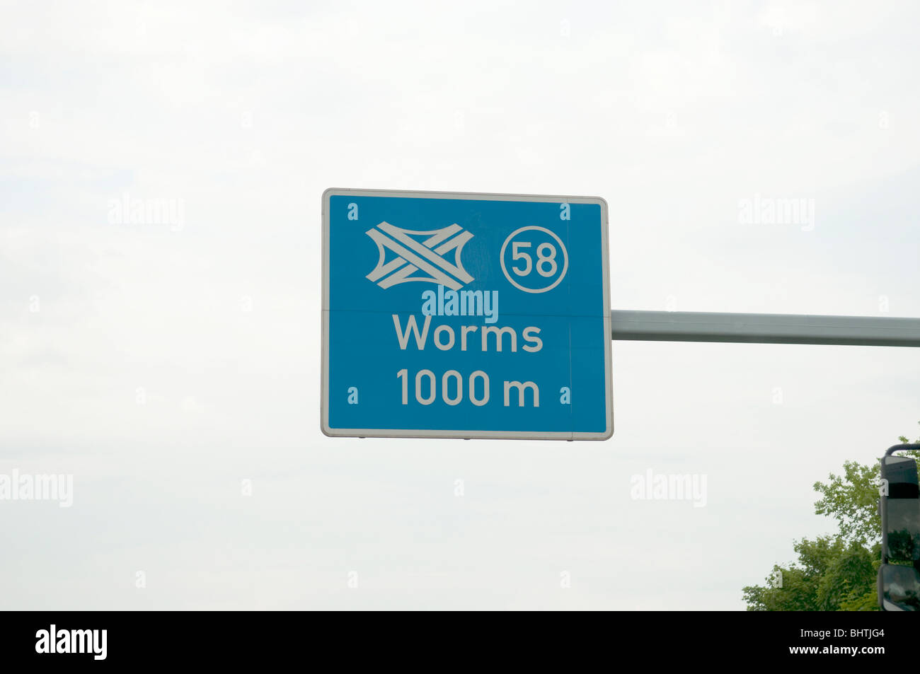 Sign to Worms Germany Europe Stock Photo - Alamy