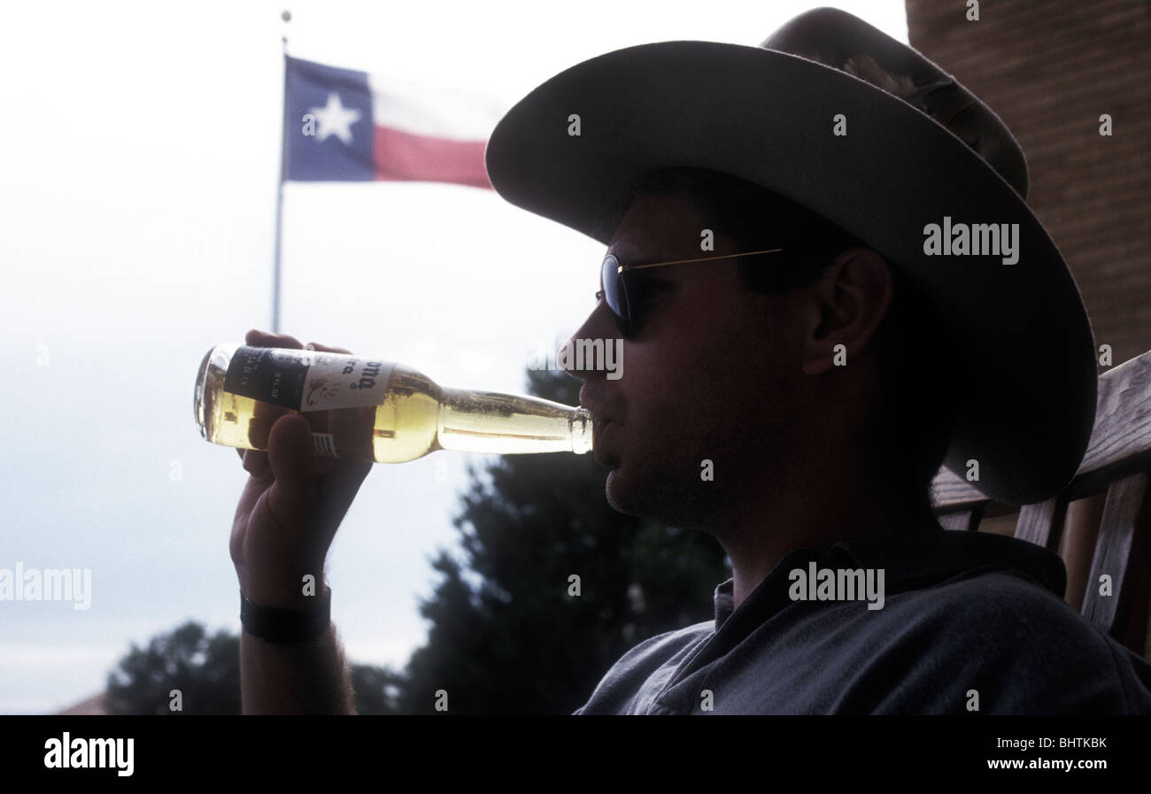 Cowboy drinking beer hi-res stock photography and images - Alamy