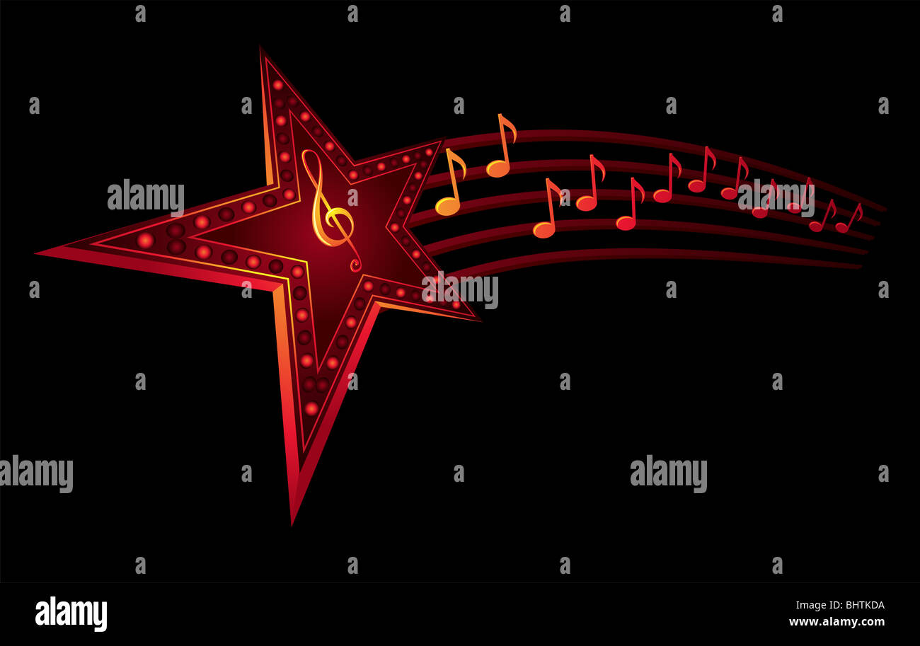 Neon sign musical notes hi-res stock photography and images - Alamy