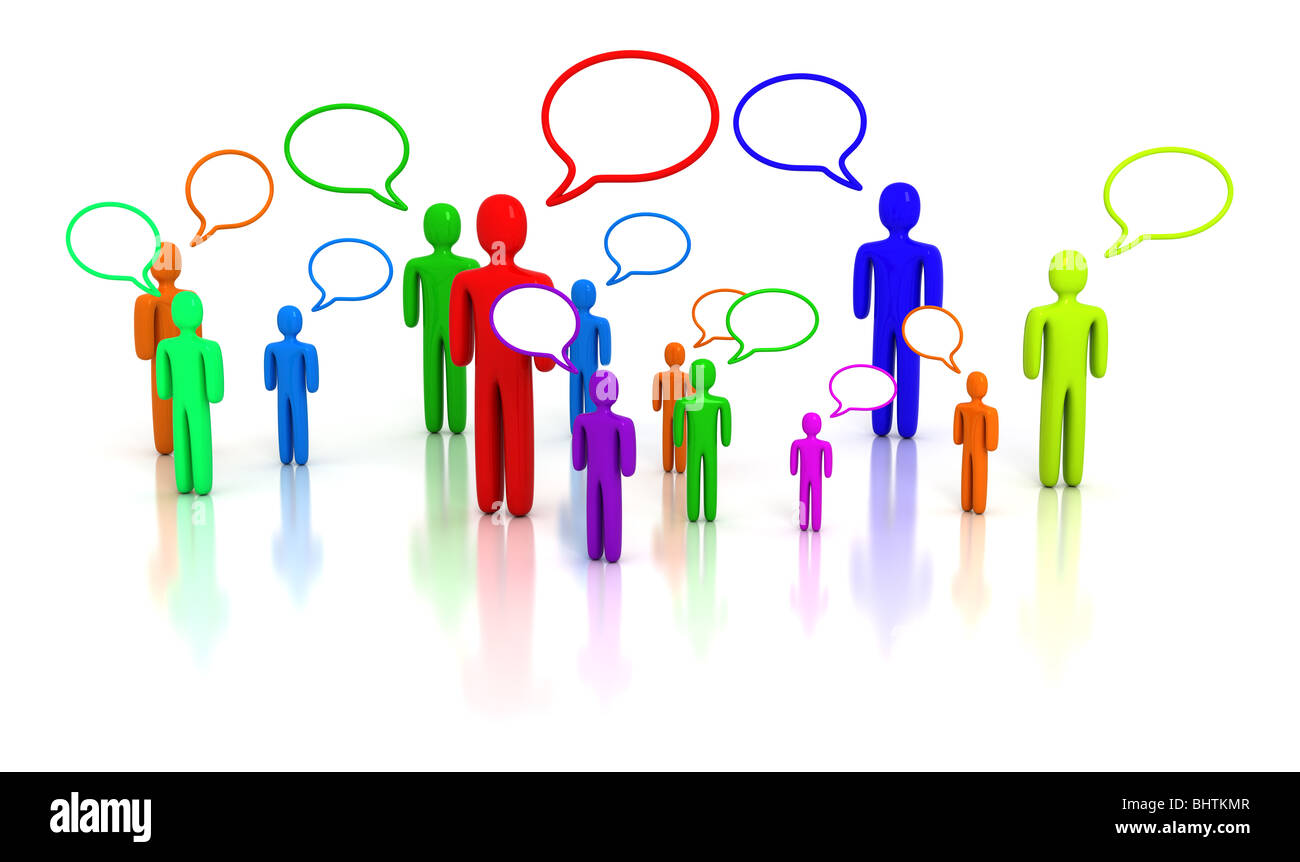 Cartoon people talking hi-res stock photography and images - Alamy