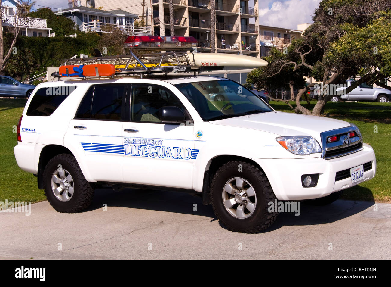 California beach lifeguards car Stock Photo - Alamy