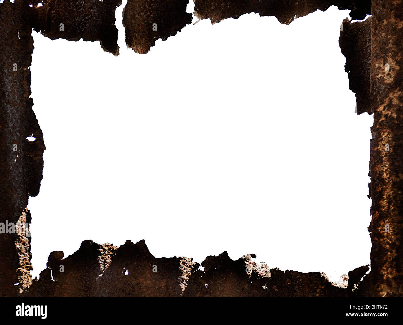 Rusty frame / Border with white interior for copy Stock Photo - Alamy