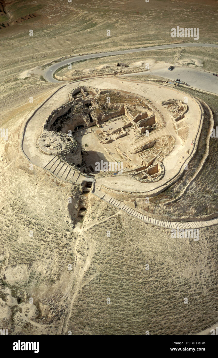 Judea, an aerial view of Herodion, built by Herod the Great as a ...