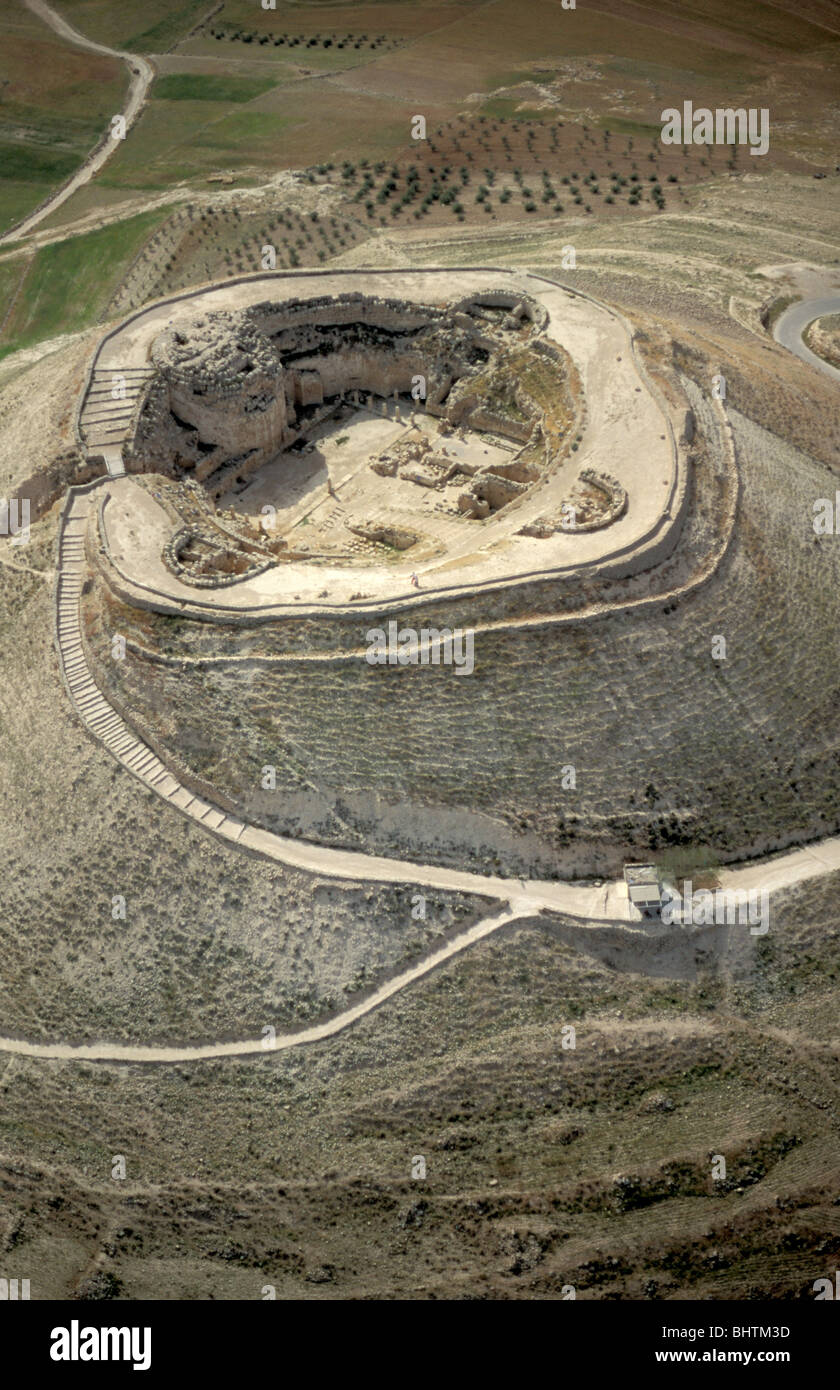Judea, an aerial view of Herodion, built by Herod the Great as a ...