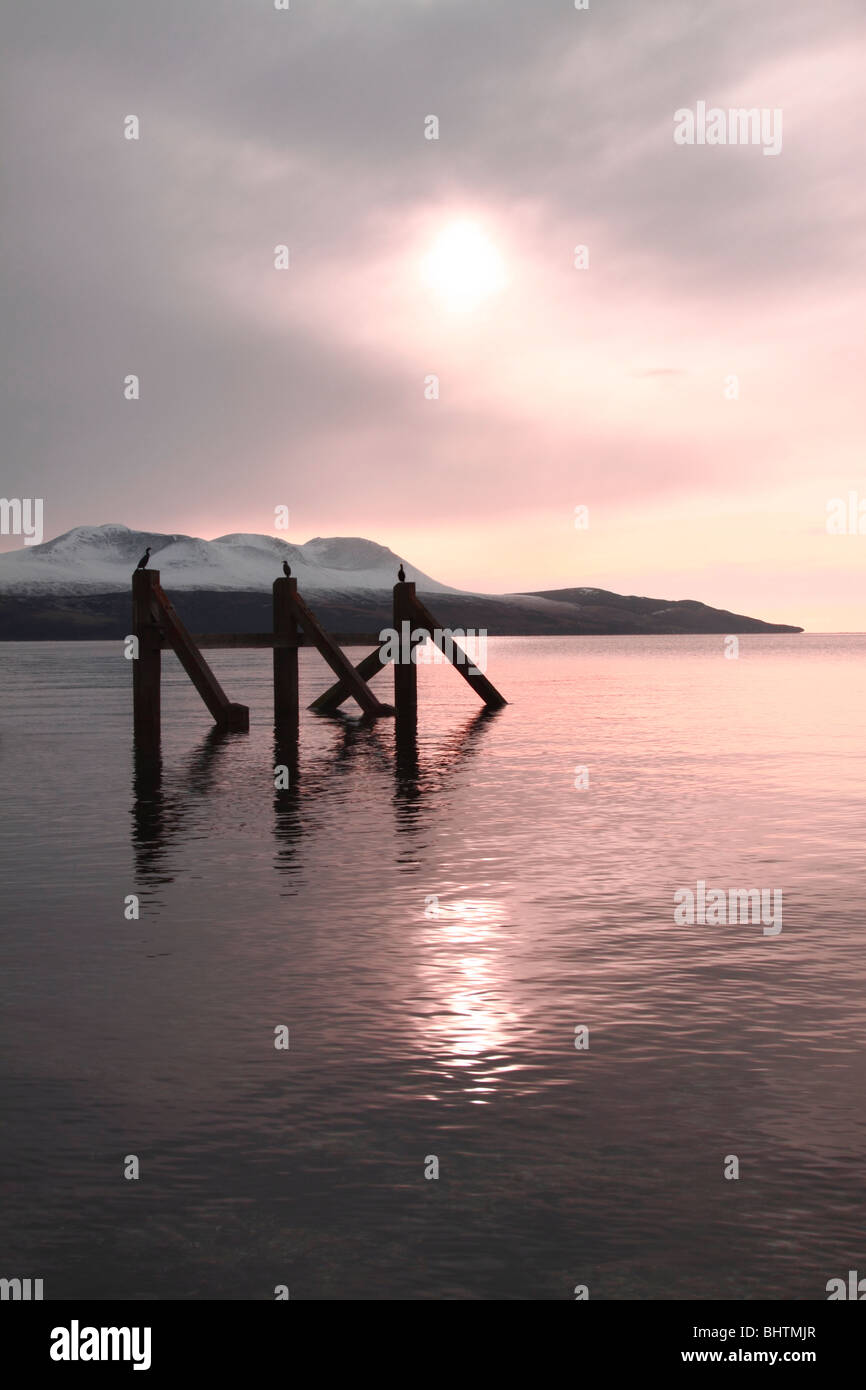 Isle of Arran from Claonaig looking over the Kilbrannan sound, Kintyre ...
