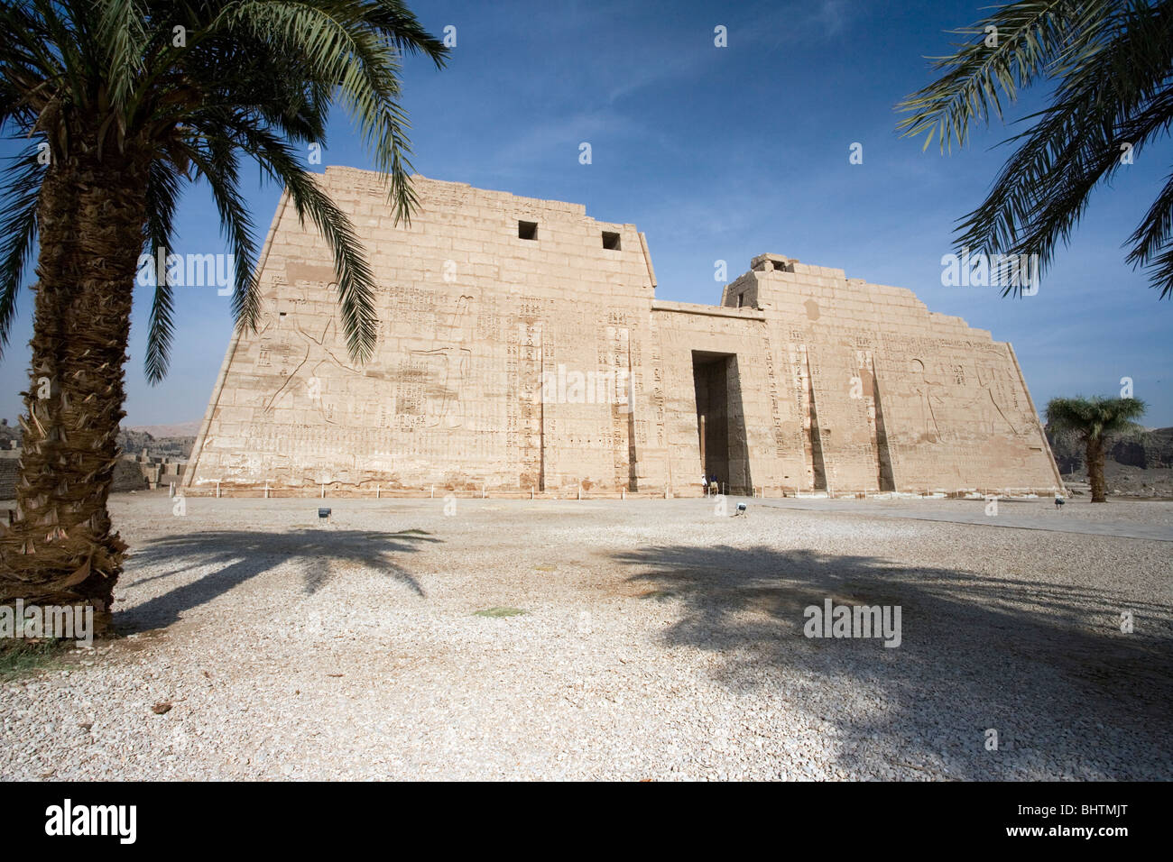 First Pylon of the Medinet Habu temple or Mortuary Temple of Ramesses ...
