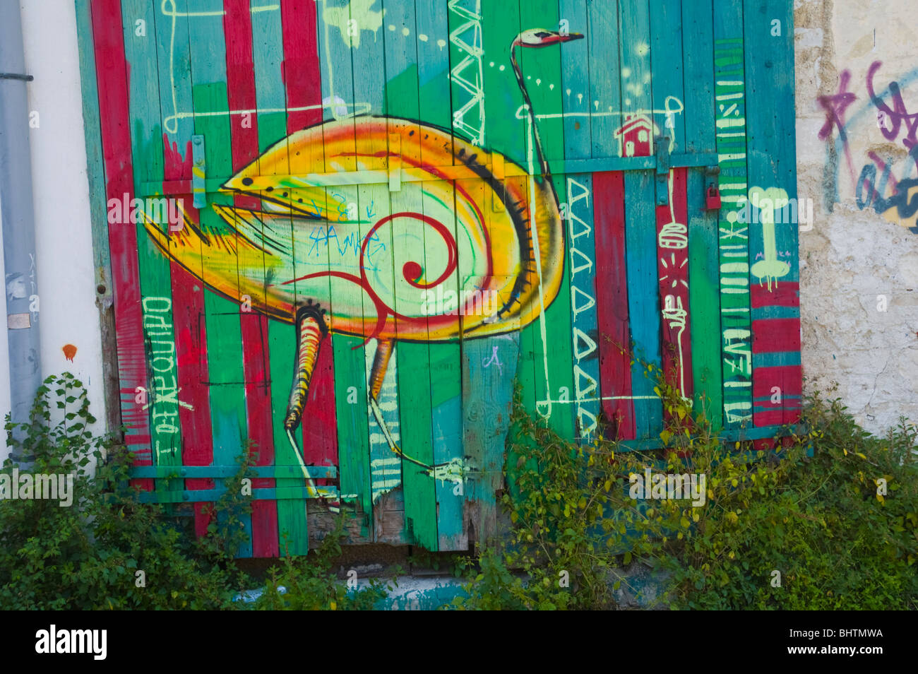 Urban graffiti in Corfu Town on the Greek island of Corfu Greece GR ...