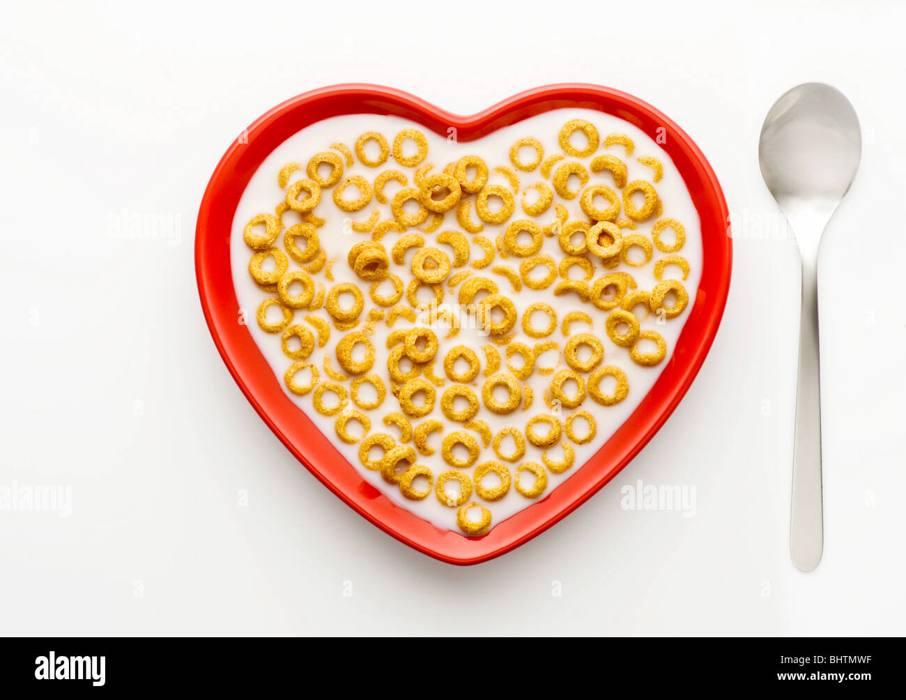 Bowl Of Cheerios And Milk Bowl Breakfast Cheerios Milk Hi Res Stock