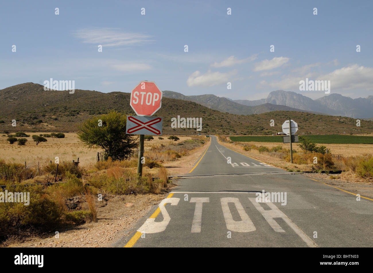 Main railway line between Robertson and Worcester in the western cape ...