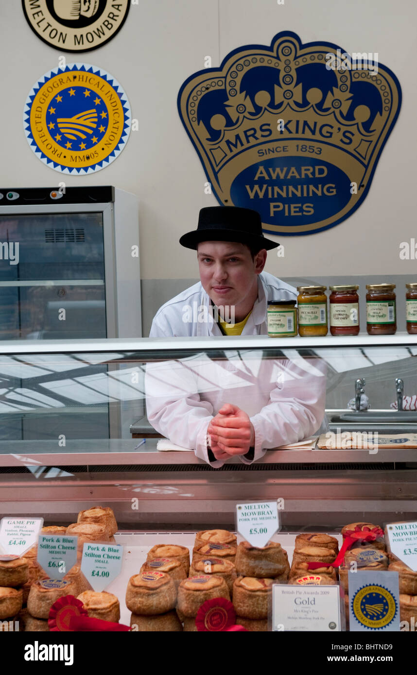 Pie seller, Borough Market, London Stock Photo - Alamy