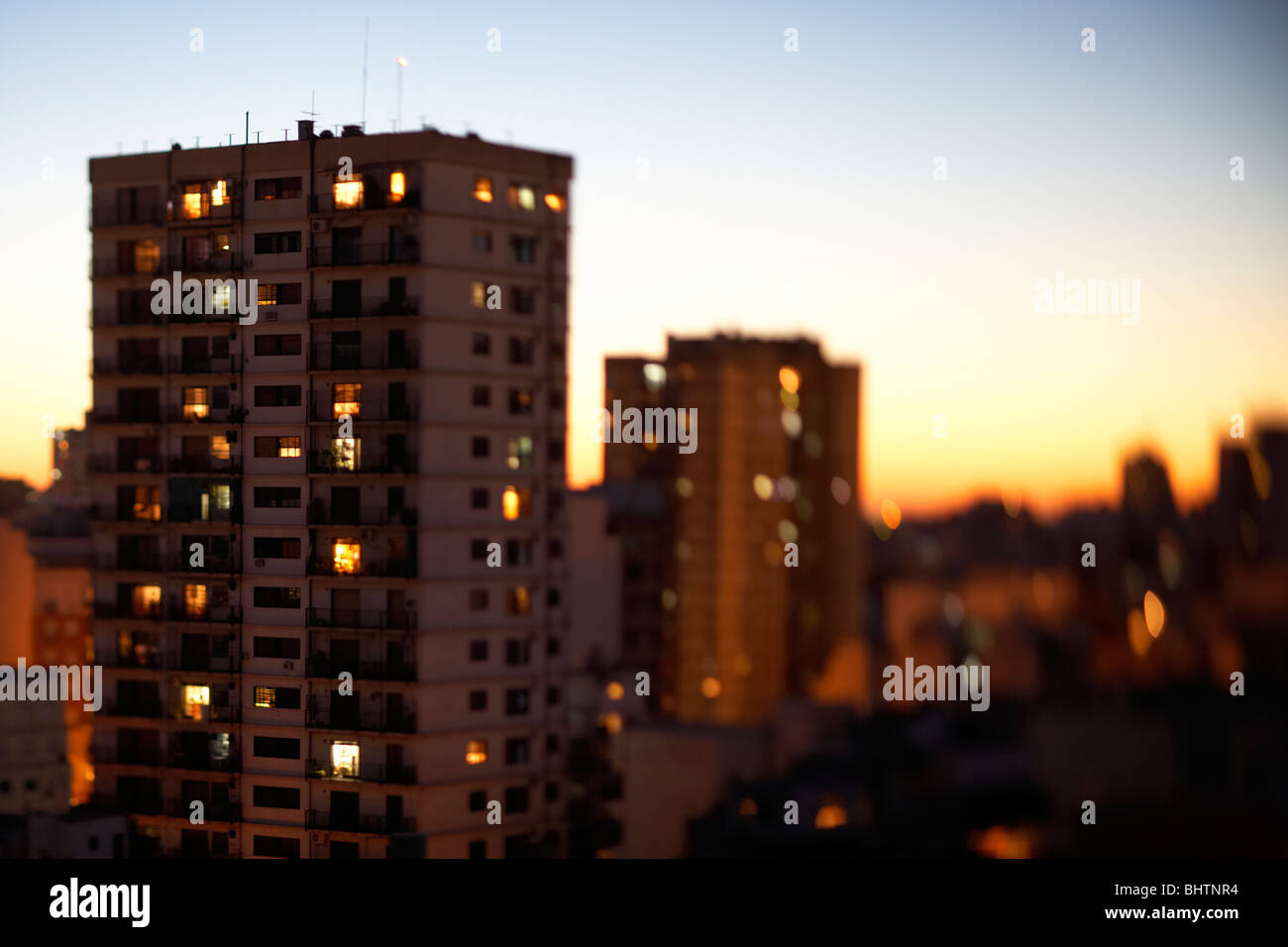 tower apartment block in the evening buenos aires argentina taken with ...