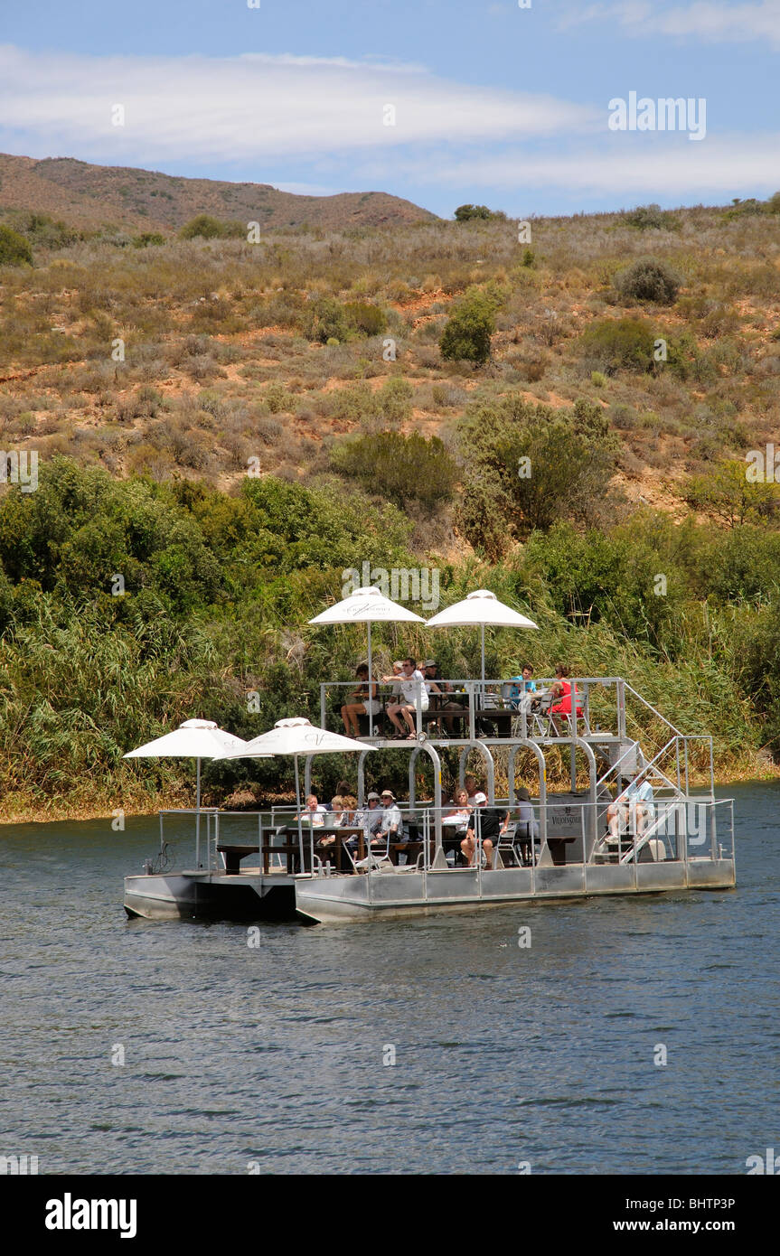 Breede River boat trip passing vineyards and mountains between ...