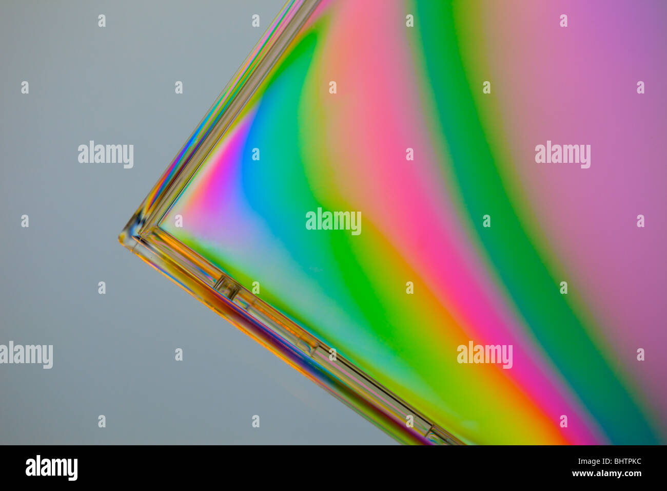 cross polarization of a perspex cd cover Stock Photo - Alamy