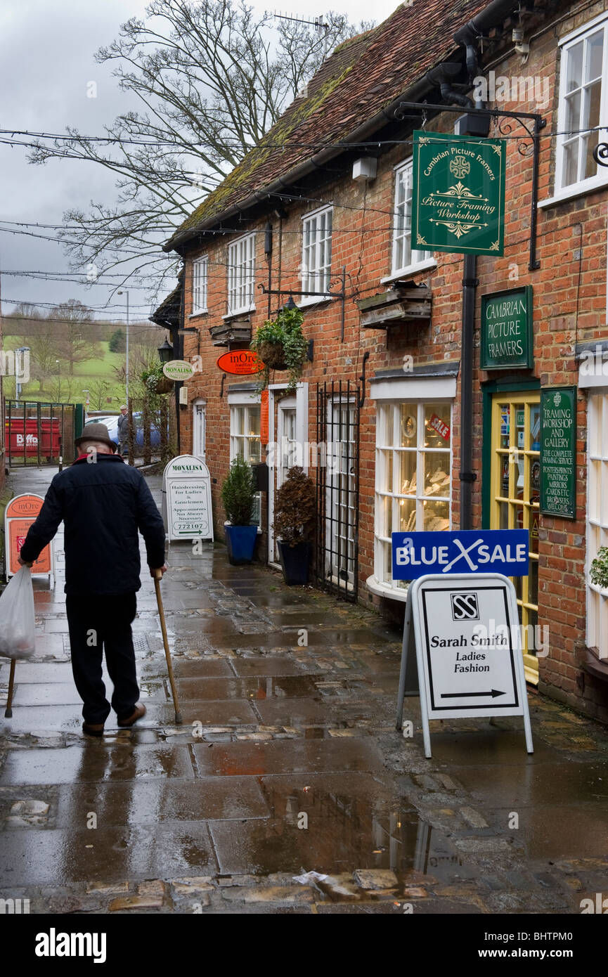 small local shops in a Chesham town shopping parade Buckinghamshire UK ...