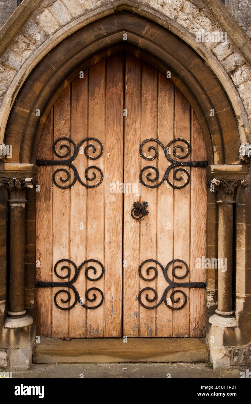 Church door hi-res stock photography and images - Alamy