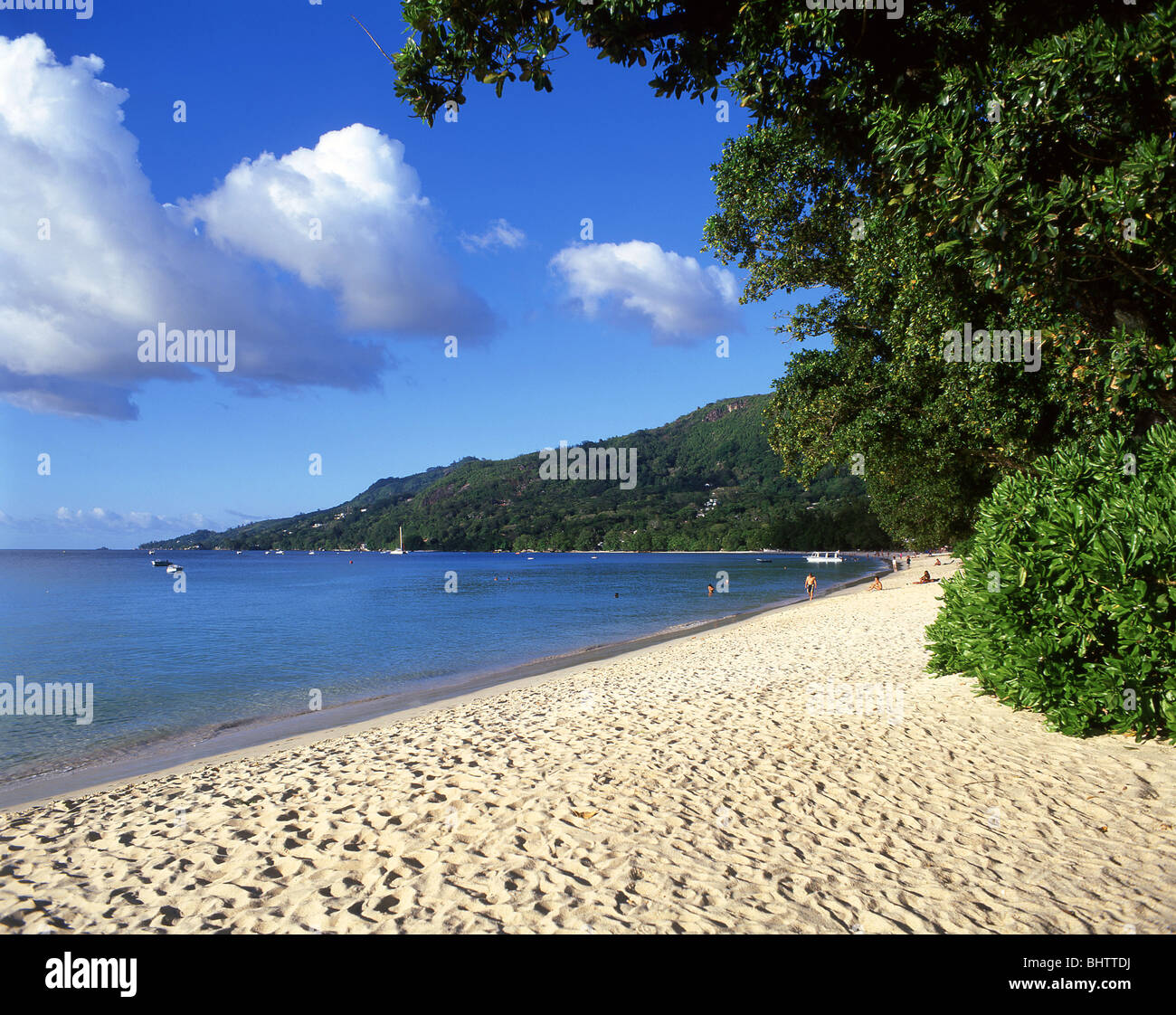 Beau Vallon Beach, Mahe, Republic of Seychelles Stock Photo - Alamy