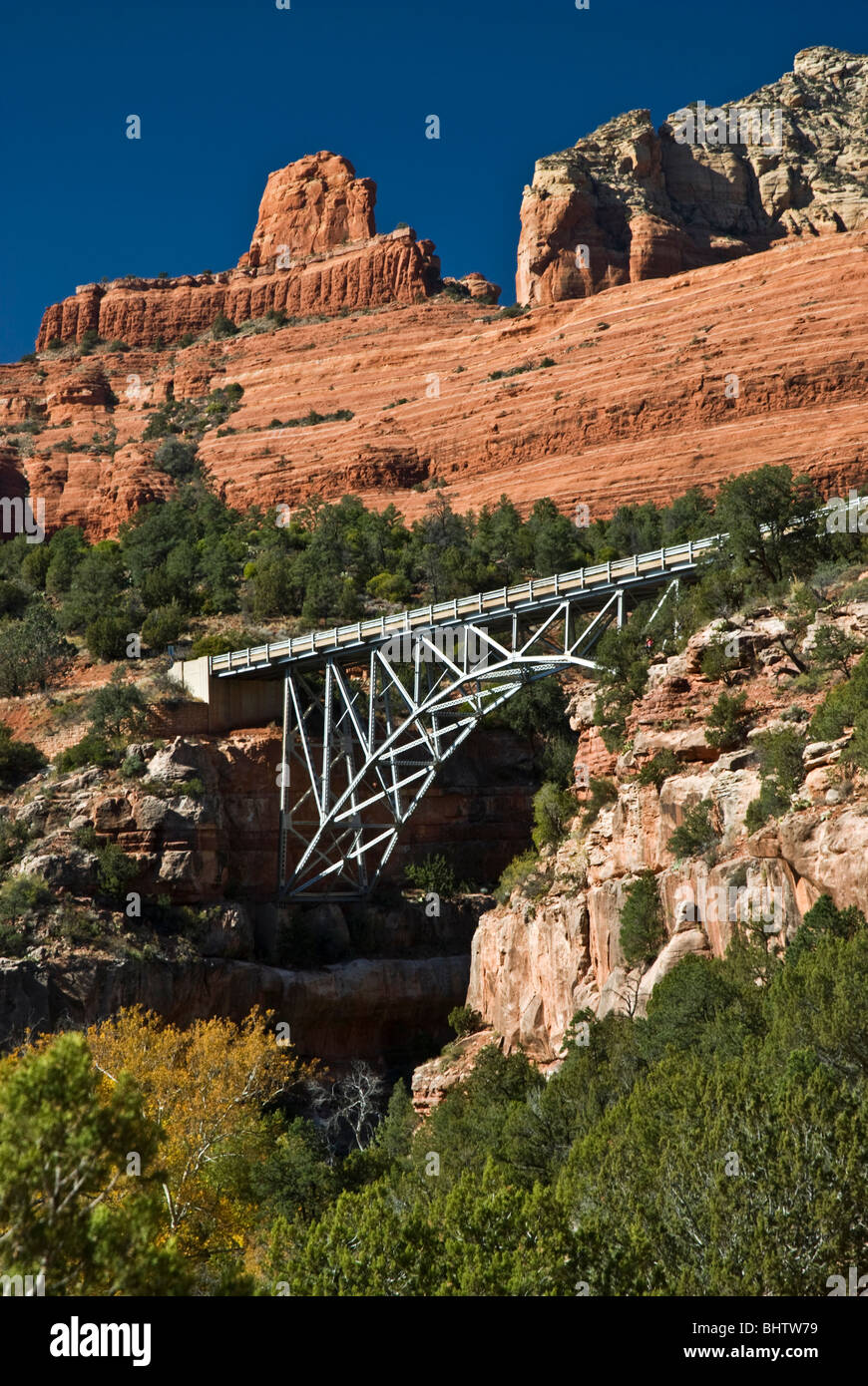 Midgley Bridge that spans Oak Creek Canyon, Sedona, Arizona, USA ...