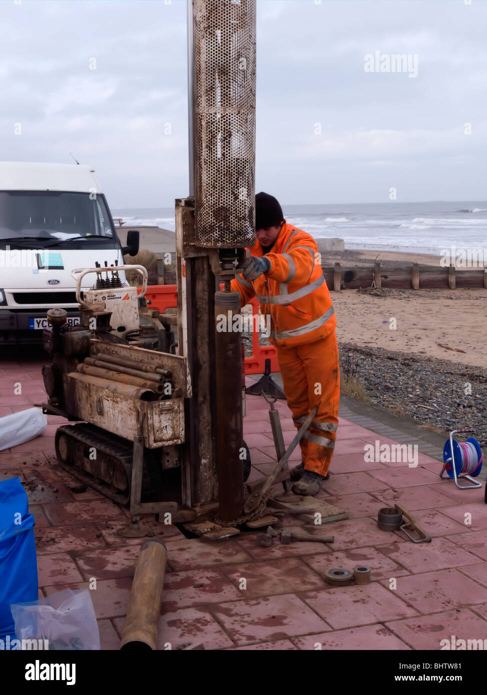 Core drilling for soil investigation for the foundations of a proposed ...